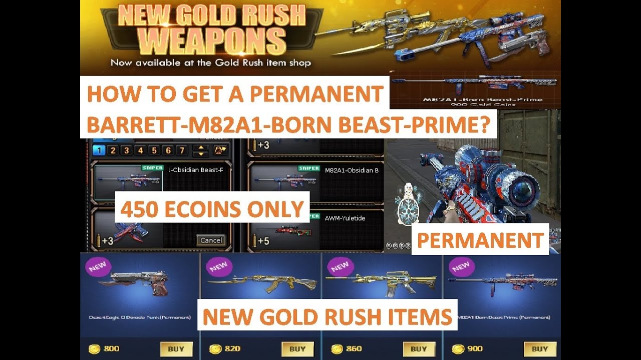 HOW TO GET A PERMANENT BARRETT-M82A1-BORN BEAST-PRIME in CrossFire ...