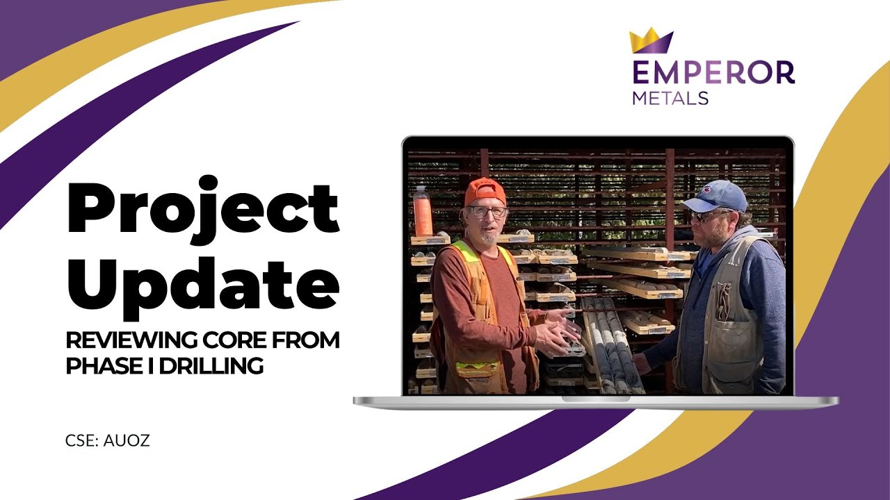 CEO John Florek and Exploration Geologist John McKenzie review core ...