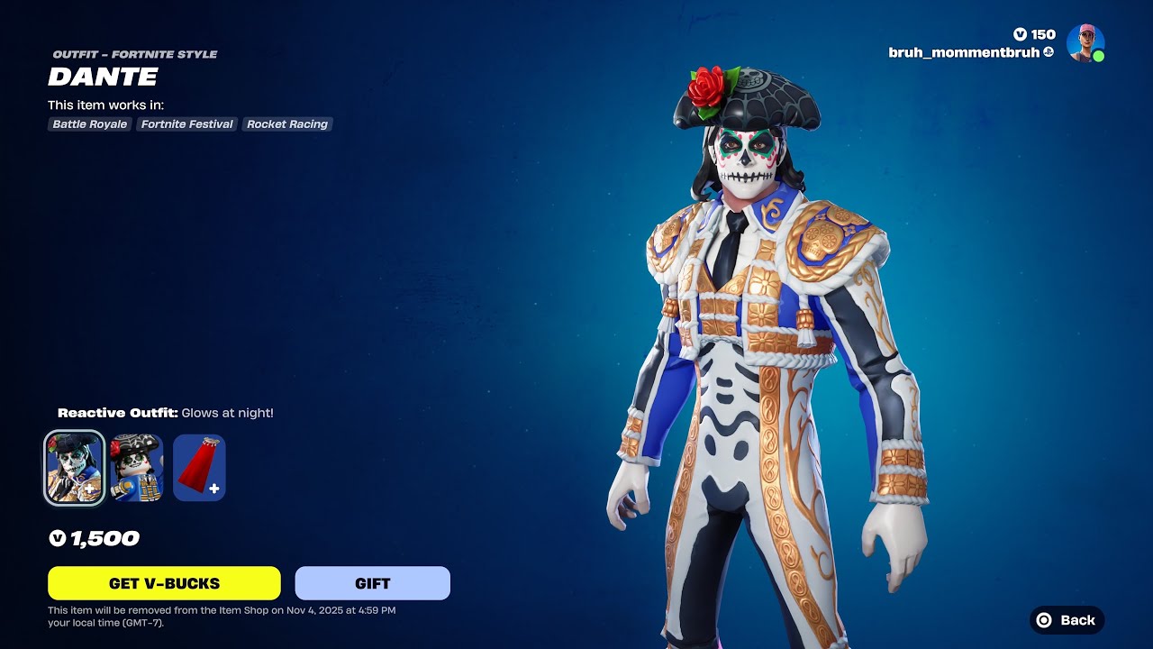 *RARE* Dante Skin Is Back! (Fortnite item shop) (October 31st, 2025 ...