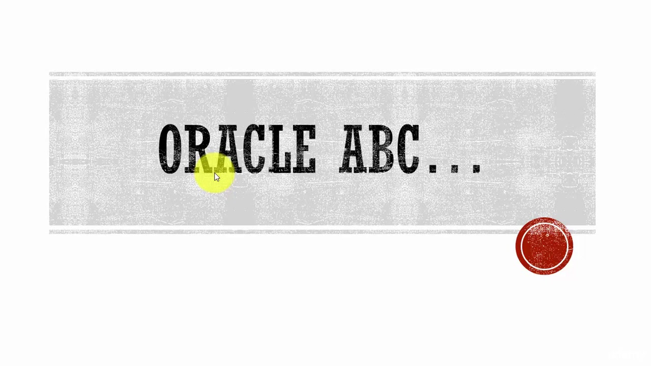 Section 1 Database Abcs Oracle Dba Youtube