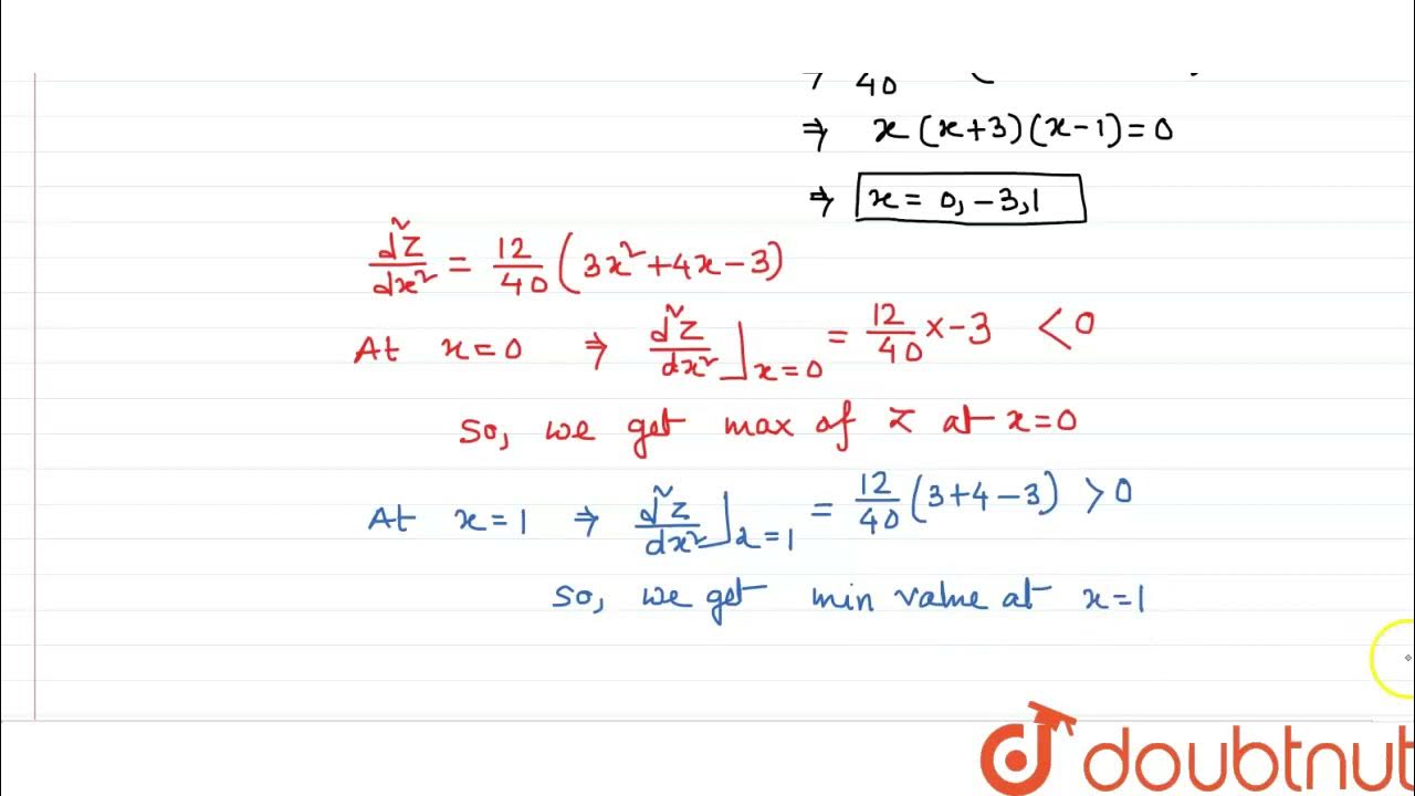 Find the maxima and minimum value of the function y = 40/(3x^(4)+ 8x^(3 ...