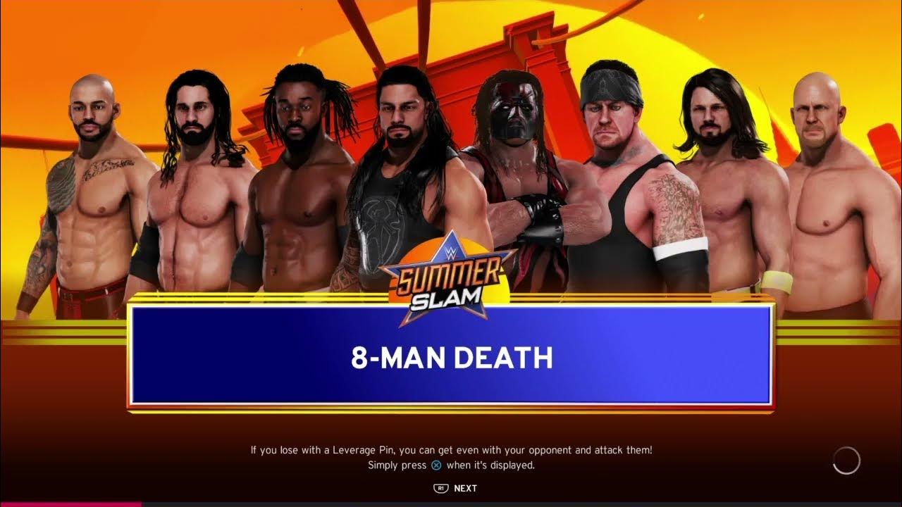 8MAN DEATH Match Custom match 8-Man, WWE 2K20. - YouTube