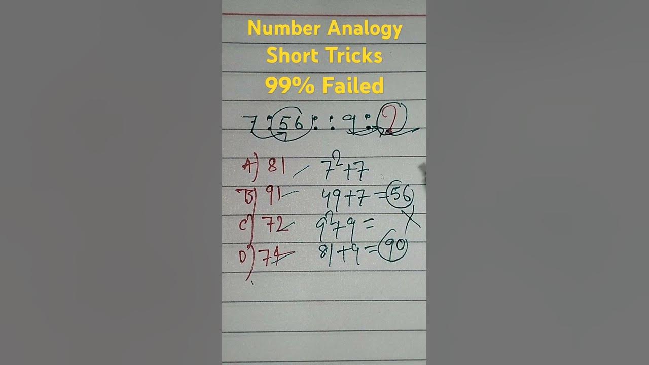 Number Analogy Reasoning Short Tricks | Number Analogy Tips and Tricks ...