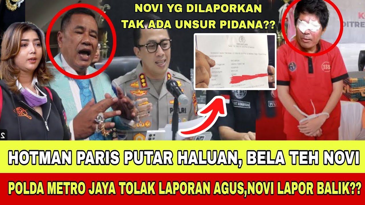 LAPORAN AGUS DITOLAK POLDA METRO JAYA!! HOTMAN PARIS GERCEP BANTU TEH NOVI,TUNTUT BALIK AGUS ...