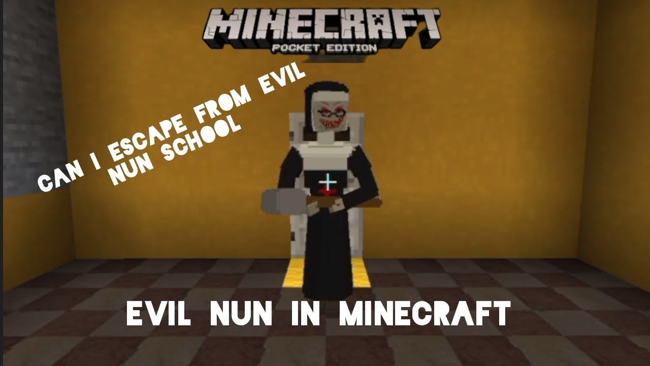 Can I Escape From Evil Nun House in Minecraft Pocket Edition?! 😱 (Scary ...