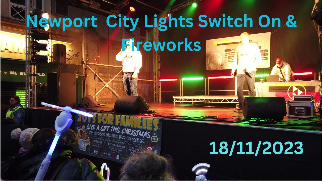 Newport City Christmas Lights Switch On & fireworks - YouTube