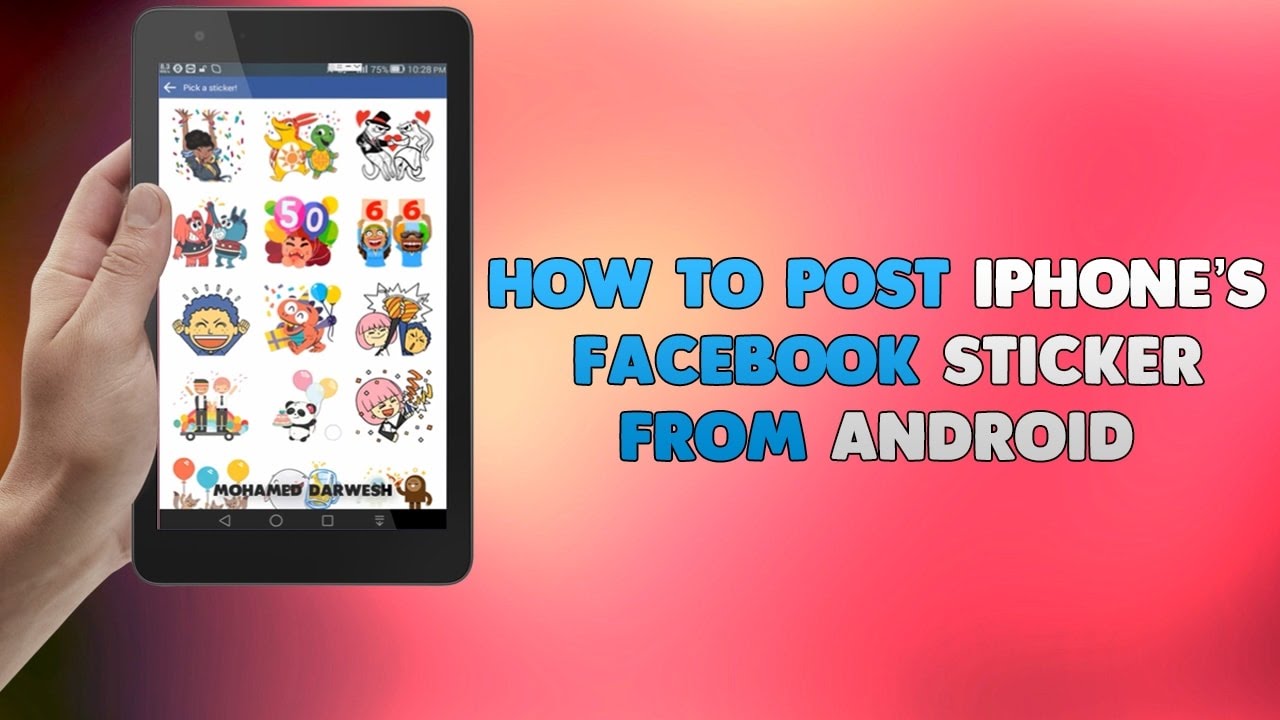 How to post iPhone's Facebook sticker from Android (Without Root) - YouTube