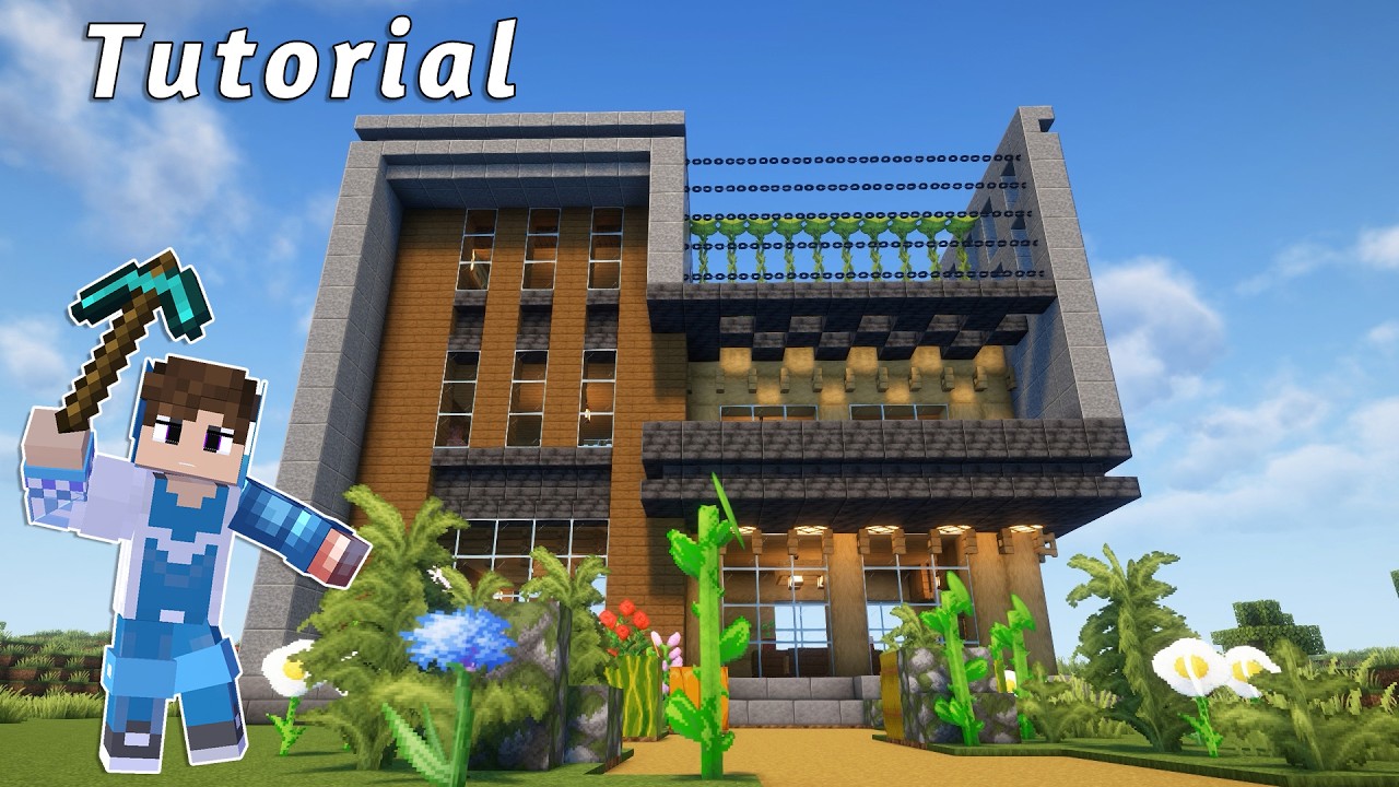Minecraft: Modern House Building for Absolute Beginners - Tutorial #20 ...