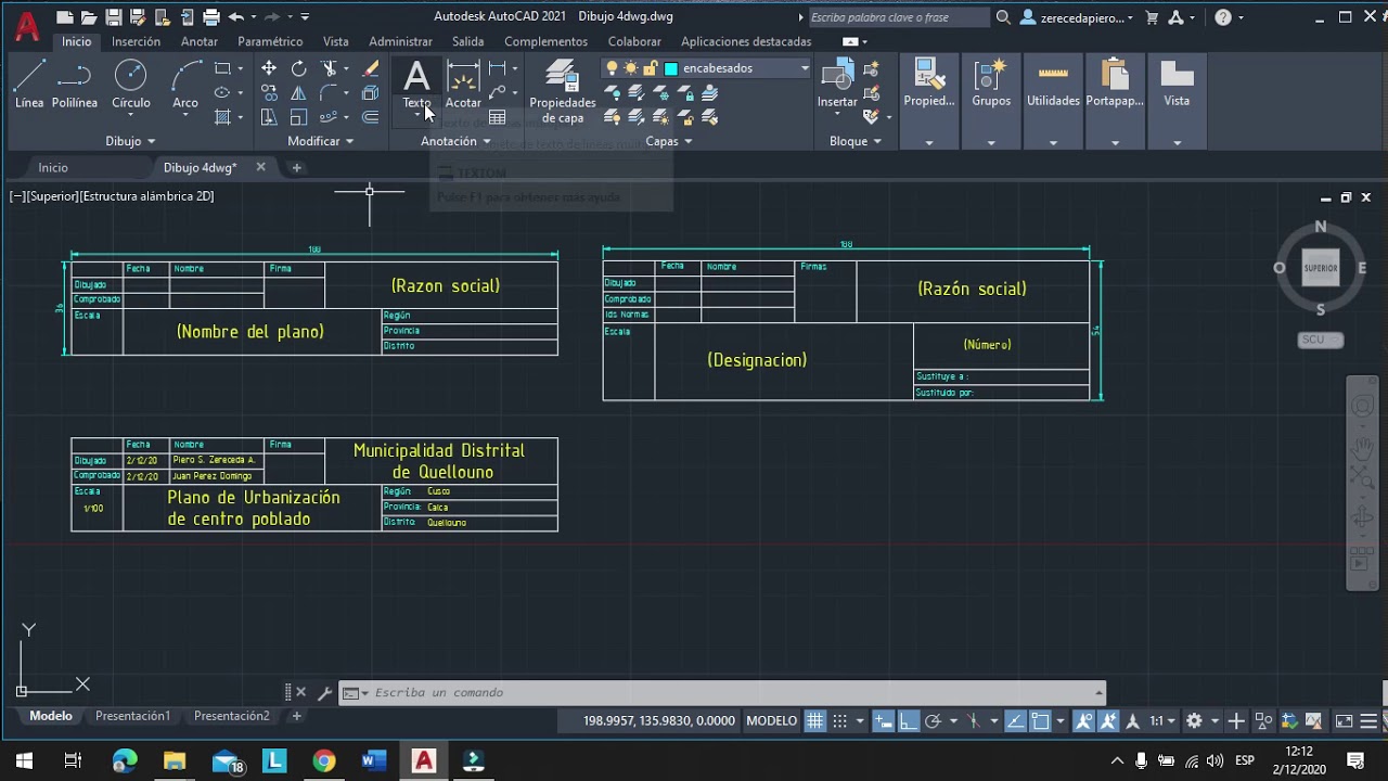 Rótulo o Membrete para un plano. AutoCAD - YouTube