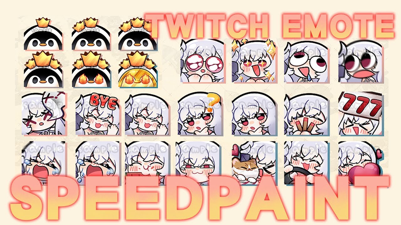 厄倫蒂爾表符-繪圖過程 Speedpaint Emote [Clip Studio paint] - YouTube