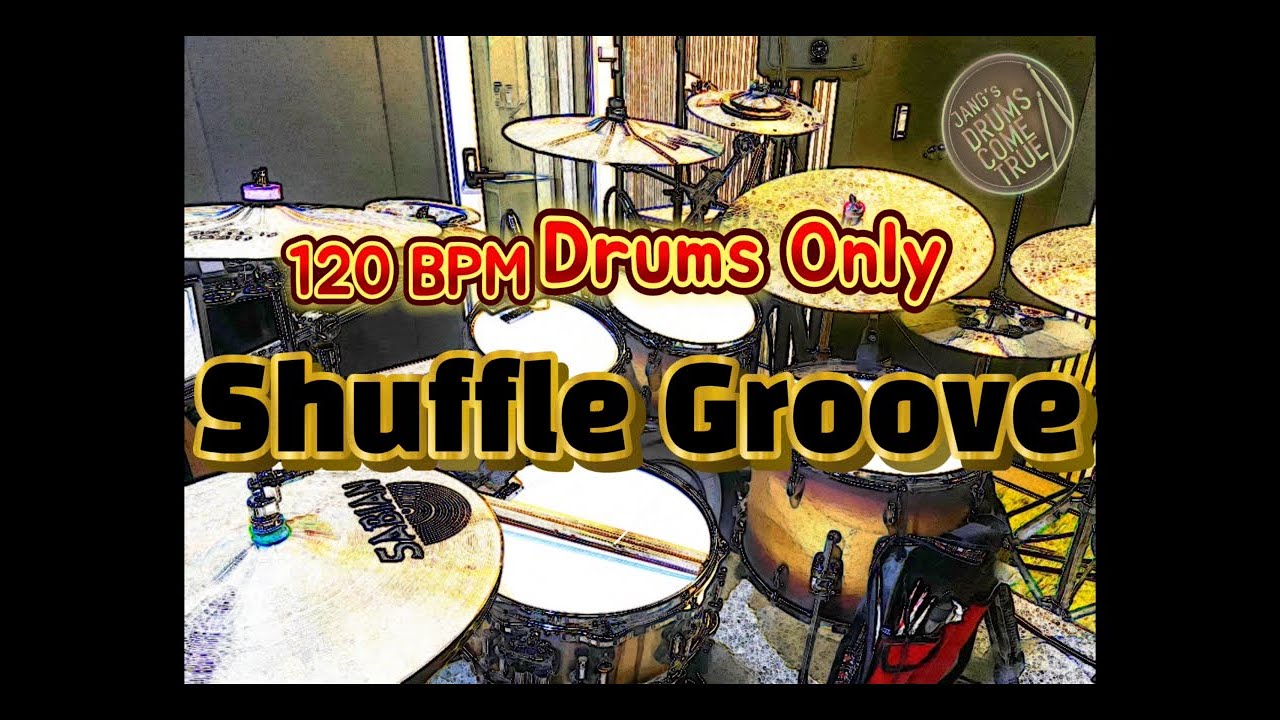 🥁 SHUFFLE GROOVE - 120 BPM 🥁 Drums only backing track - YouTube