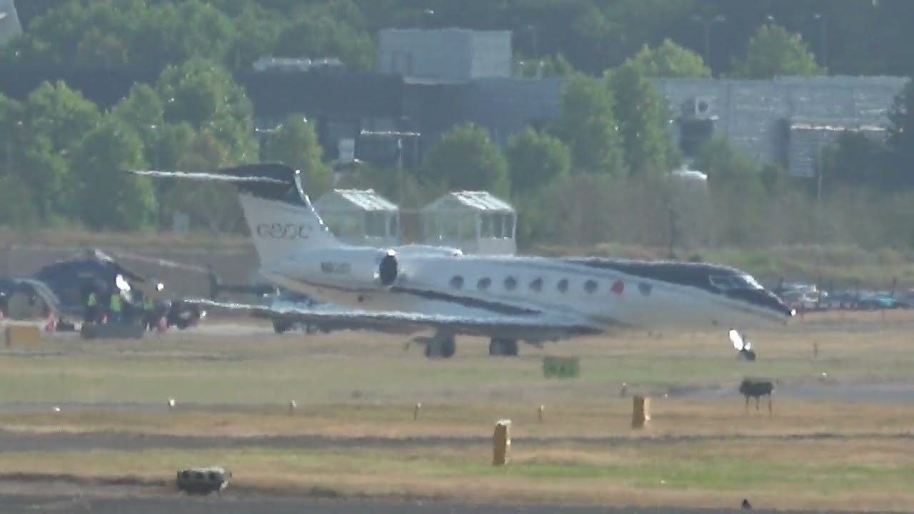 N800G GULFSTREAM G800 TEST AIRCRAFT - DEPARTING AFTER THE FARNBOROUGH ...