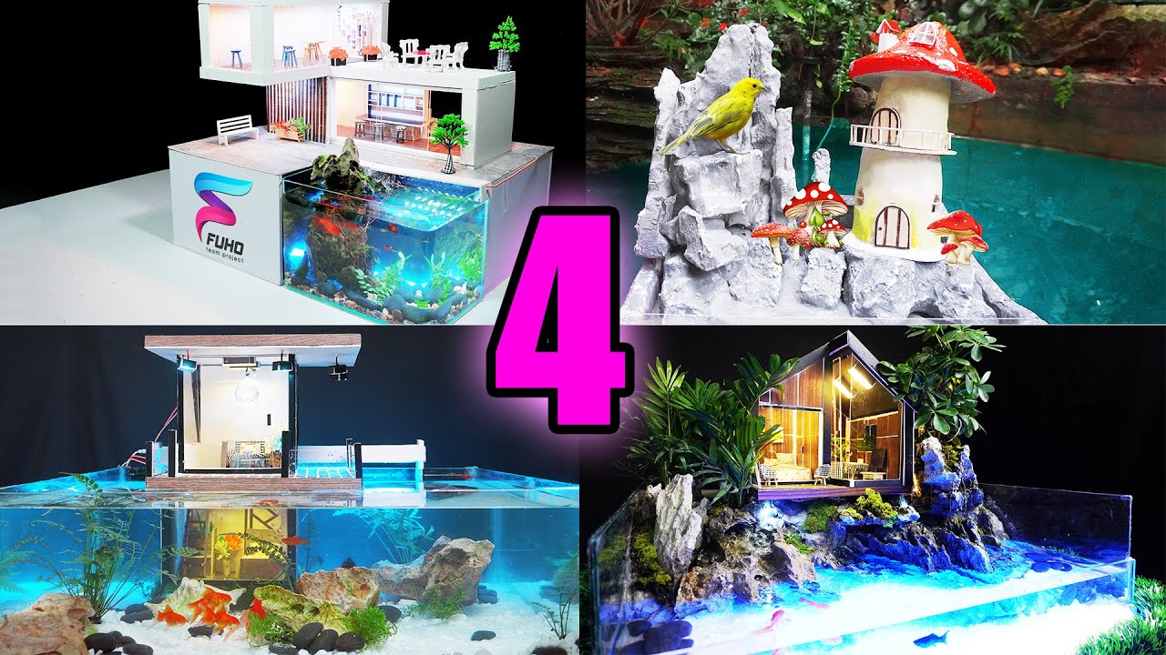 4 Amazing Ideas for Mini House with Aquarium You Can Make at Home ...
