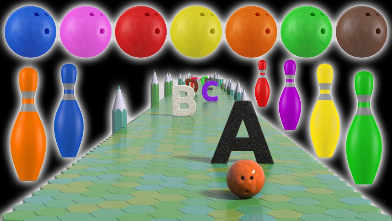 Bowling Ball Adventure: Smash Kinetic Sand Letters & Numbers Learn ...