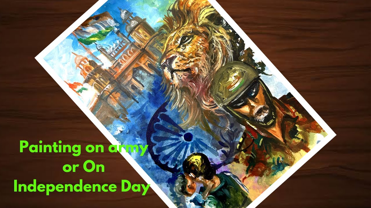 Poster making related to indian army // painting of independence day ...