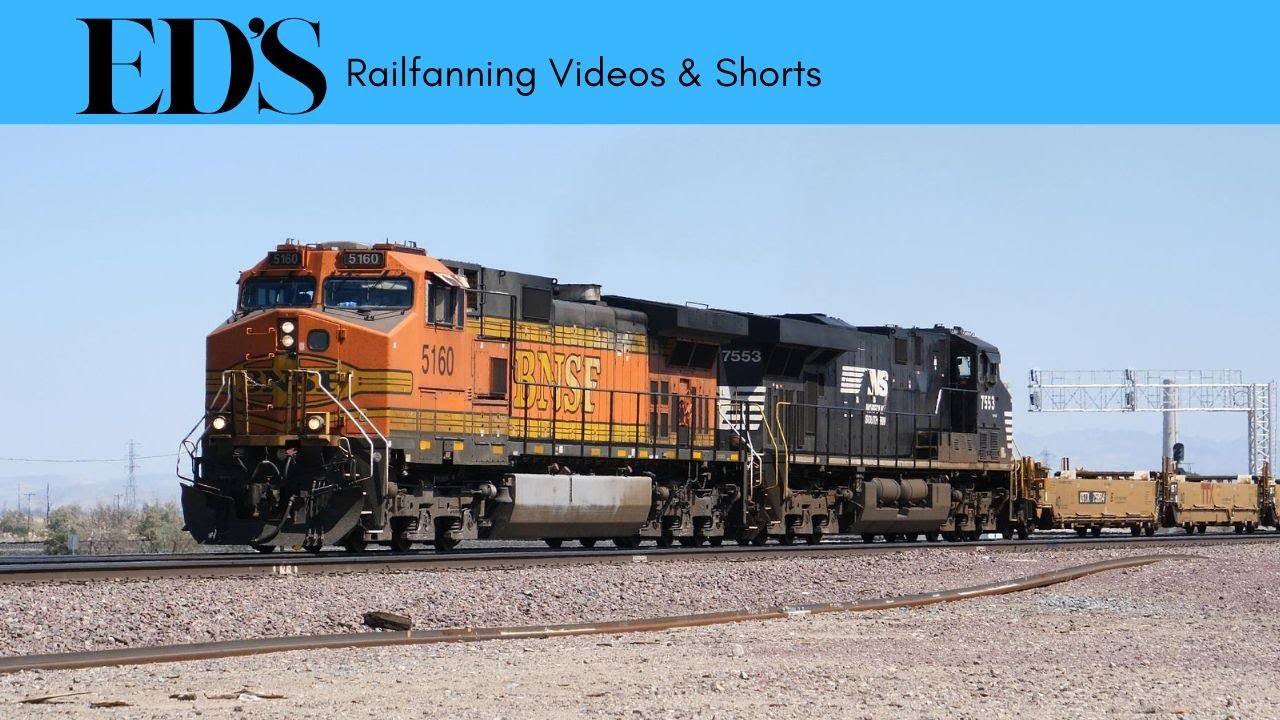 Ed's Railfanning Video September 27, 2023 BNSF 5160 WB MP 737 NEEDLES SUB - YouTube