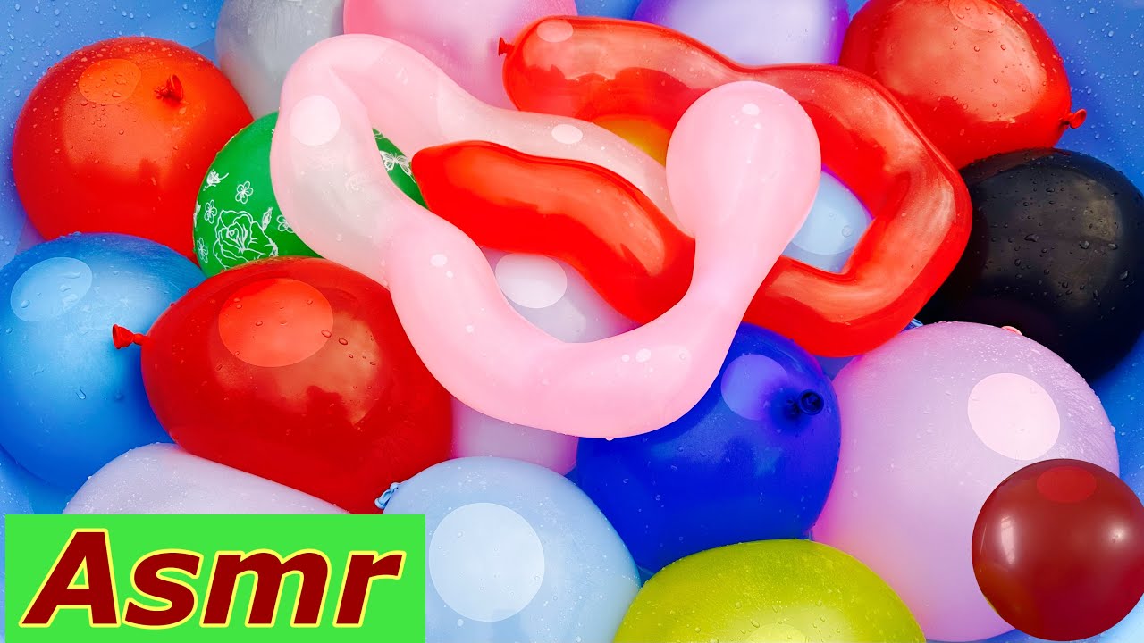 Asmr | asmr sounds | balloon pop | water balloons pop - YouTube