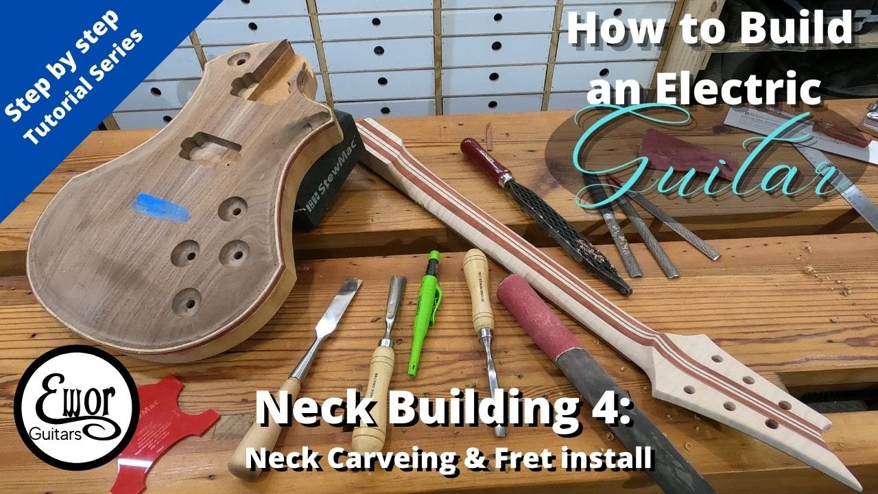 How to Build an electric guitar episode 12: Neck Building 4: Neck Carve ...