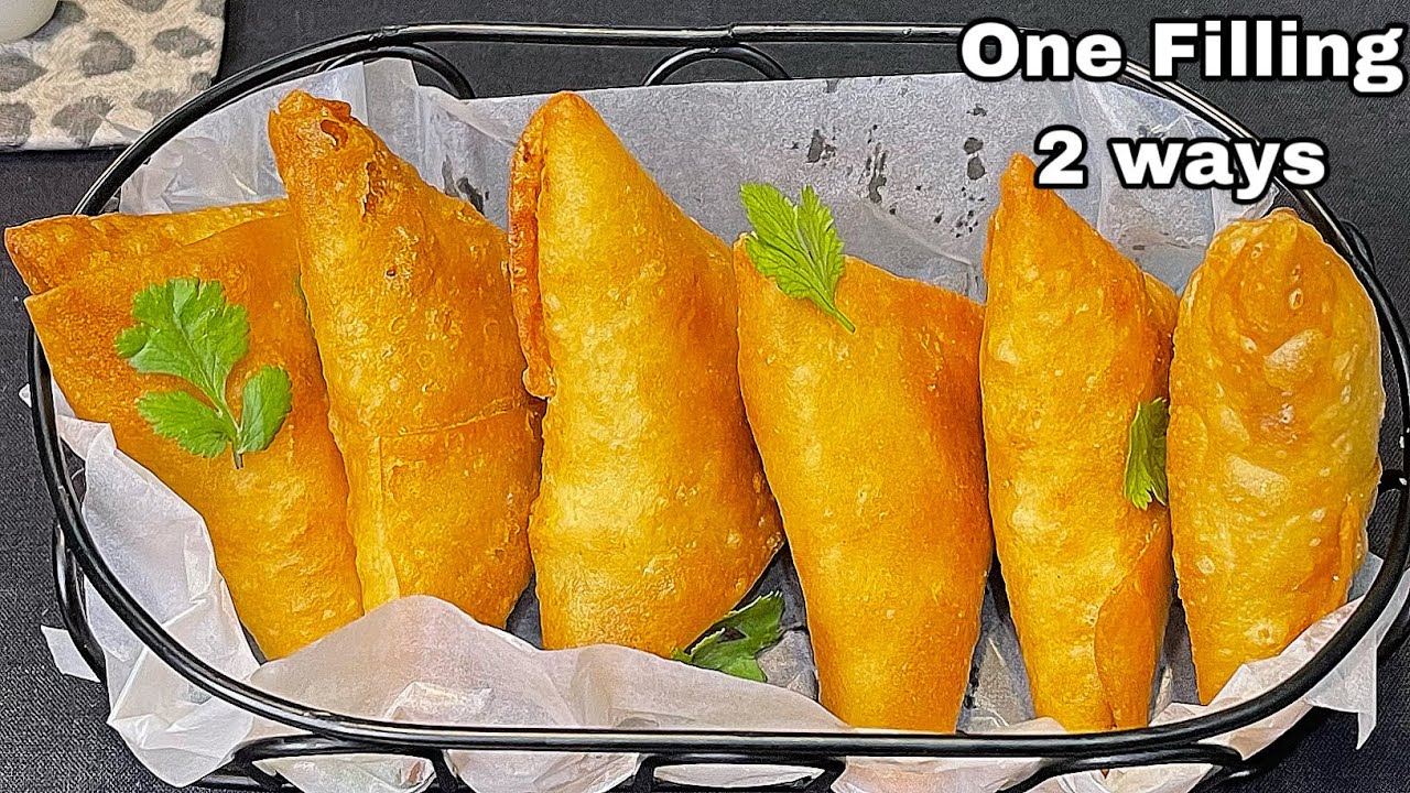 Mini Malai Boti Samosa 2 Ways | Cheesy & Creamy Malai Tikka Chicken ...