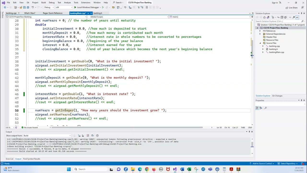 CS210 ProjectOne Part 02 - YouTube