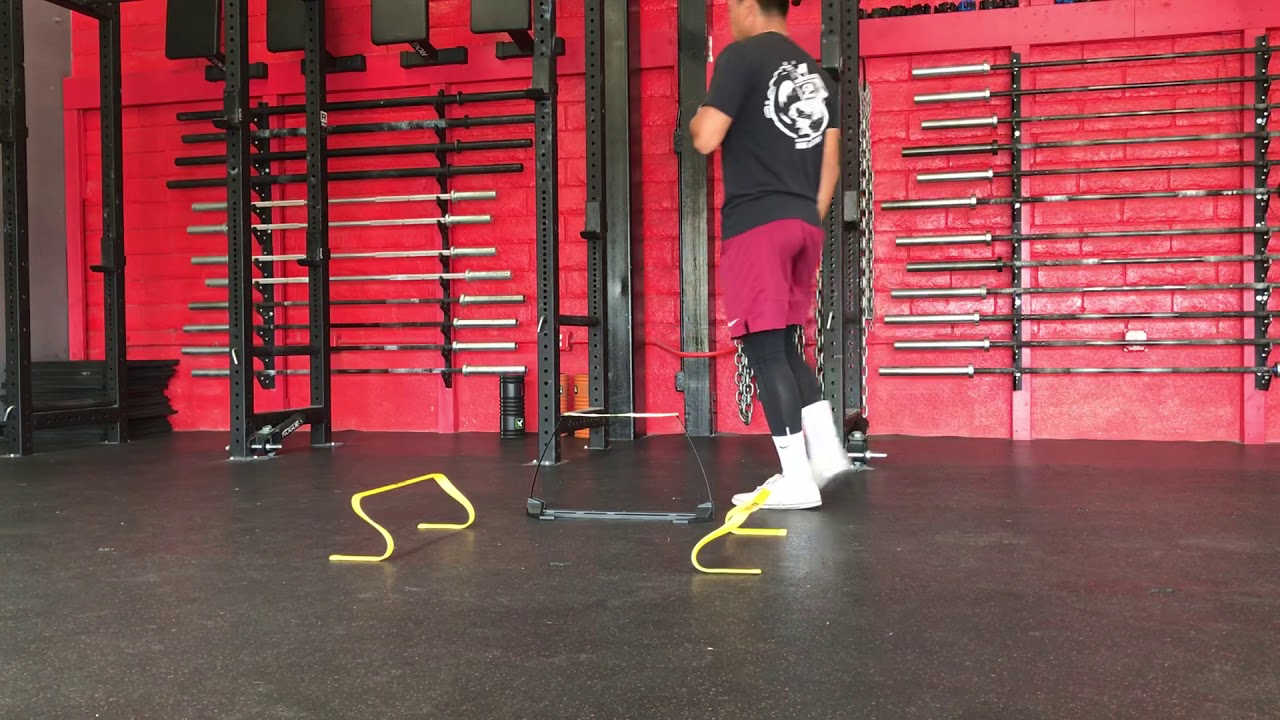 Multi-Direction Hurdle Jump to Lateral Bound - YouTube