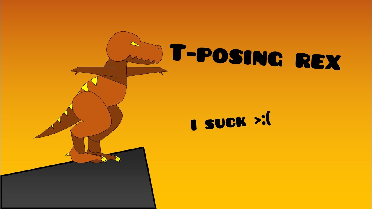 T-rex the T-posing Dinosaur - YouTube