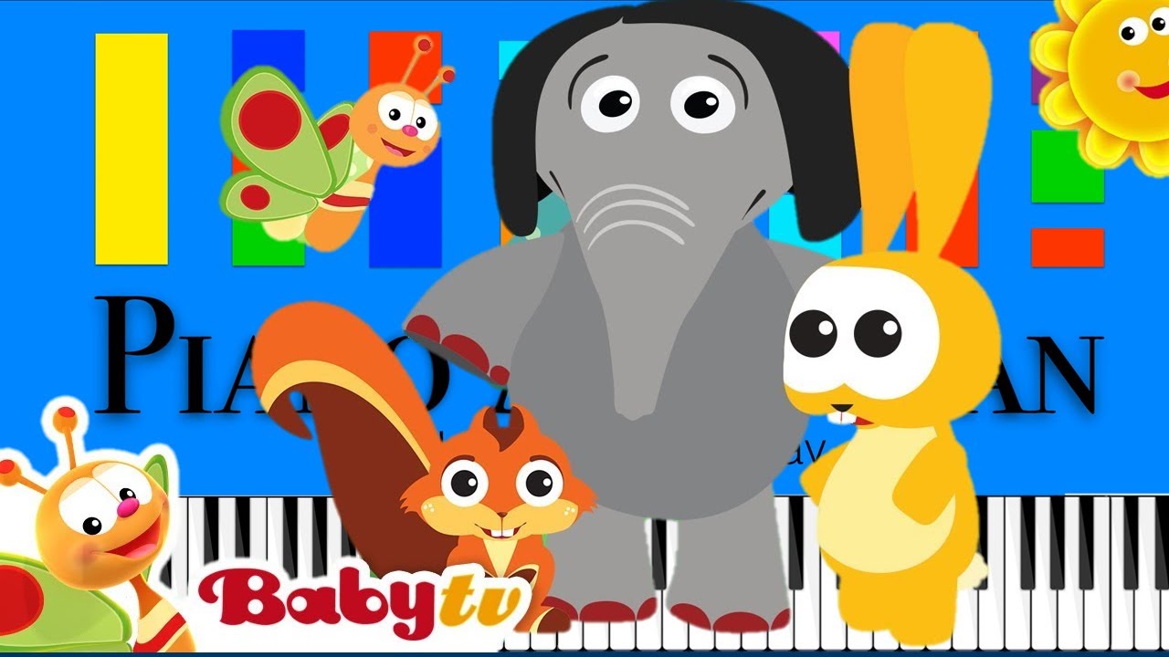 BabyTV - Baby Hood Show Theme Song Slow EASY Medium 4K Piano Tutorial ...