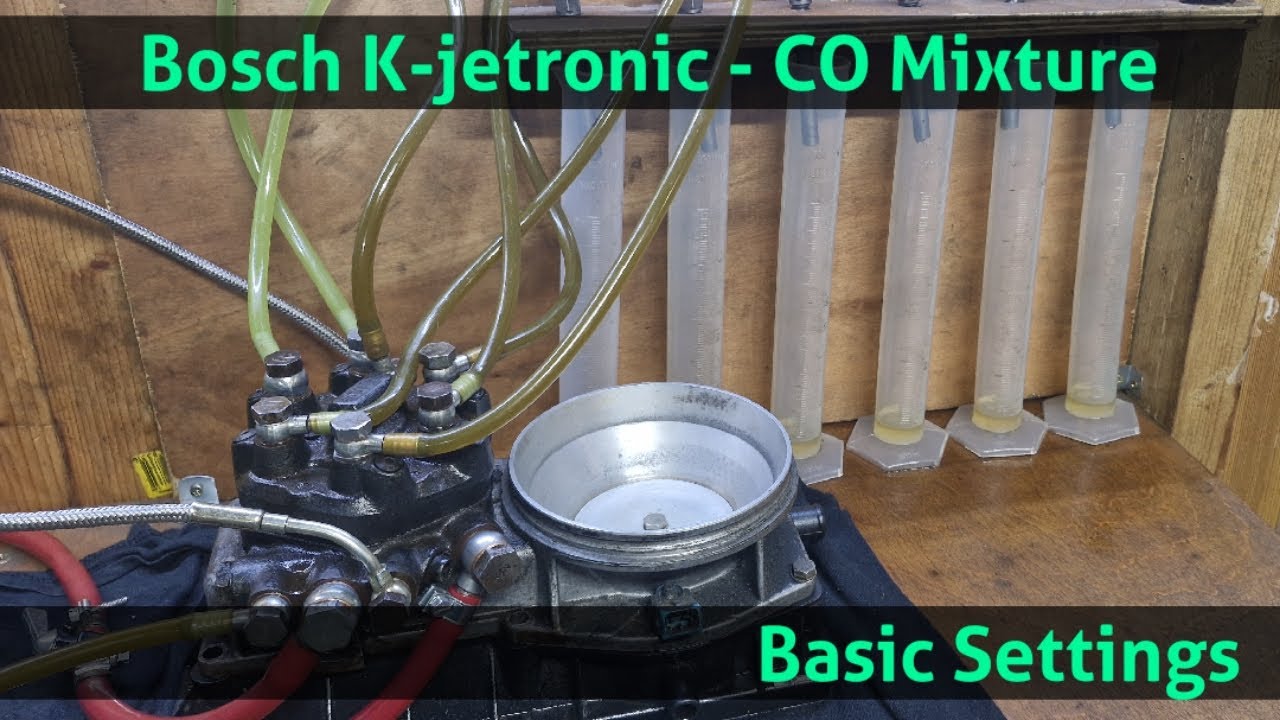 Bosch K-jetronic - CO Mixture Basic Setting - YouTube