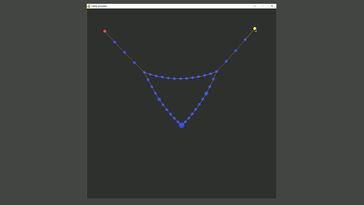 Hanging cable simulation in Python and Pygame - YouTube