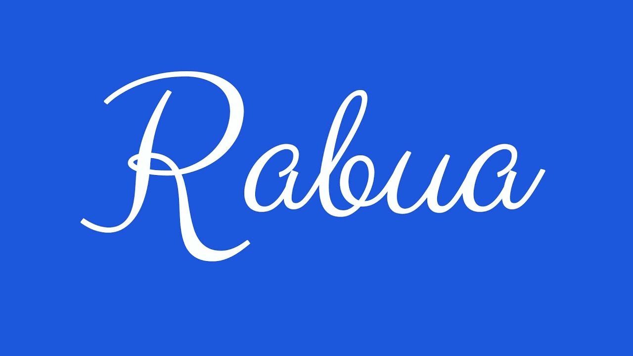 Rabua English Cursive Handwriting Tutorial - YouTube