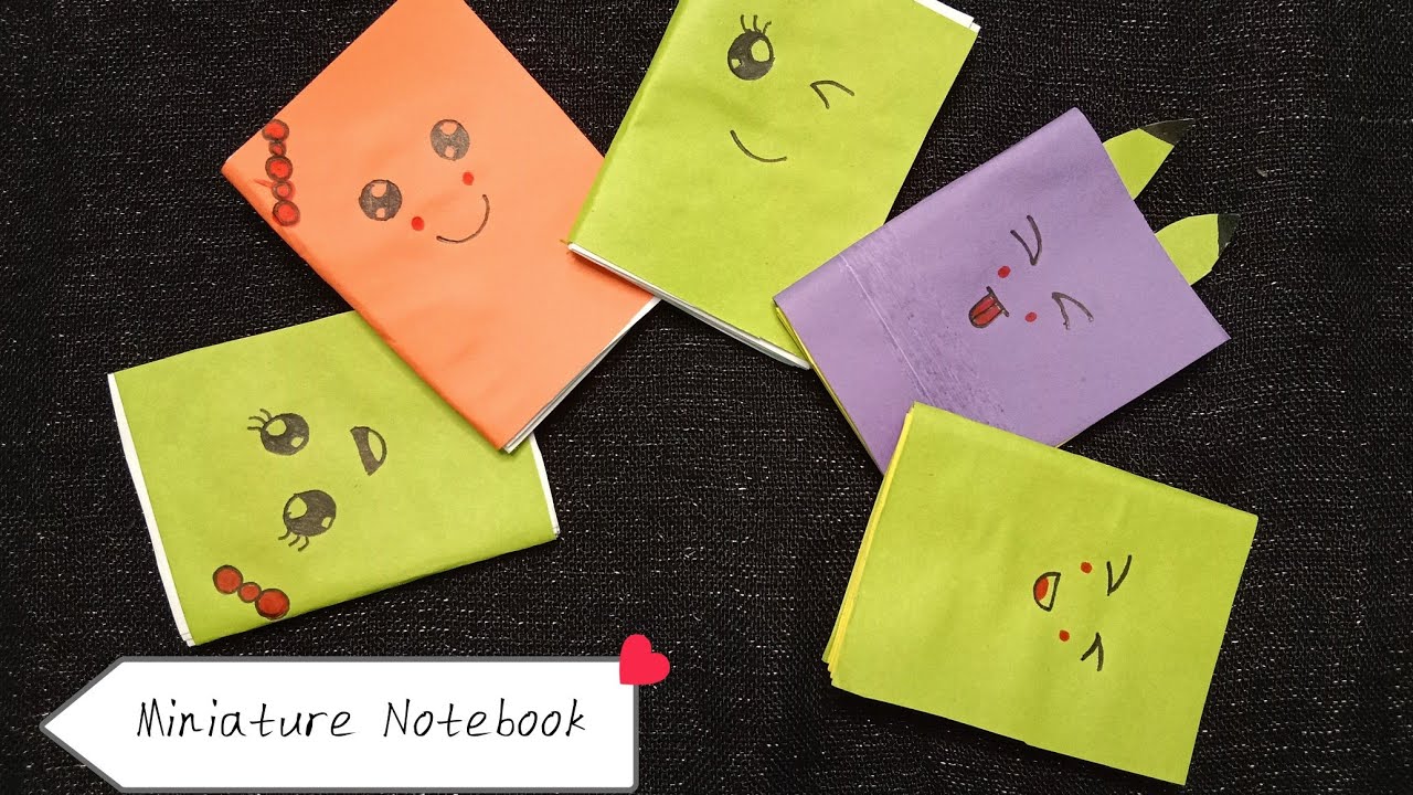 Mini notebook।how to make mini notebook। Miniature Notebook।Crafting ...