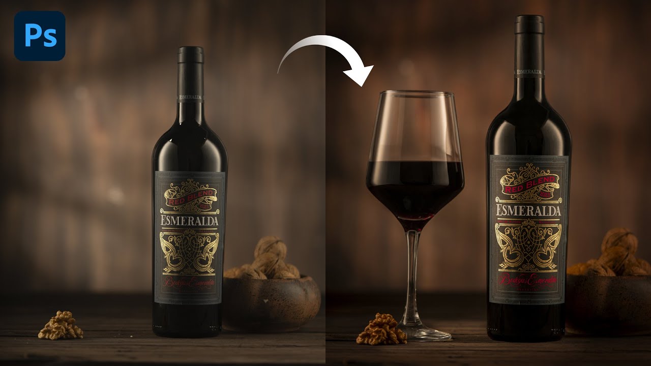 Wine Edit with Photoshop - Edición de Vino con Photoshop - YouTube