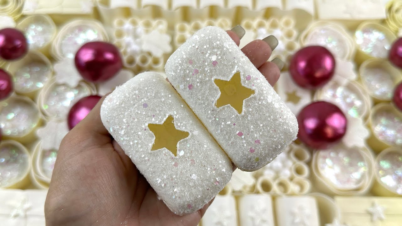 Crushing Soap #75 | ASMR Soap | Clay cracking. Soap boxes with starch ...