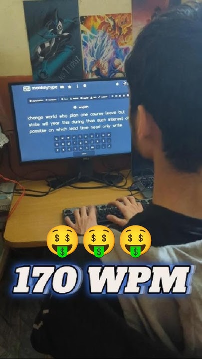 170 WORDS PER MINUTE!? 🤯🔥 #fyp #foryou #typing #monkeytype #asmr - YouTube