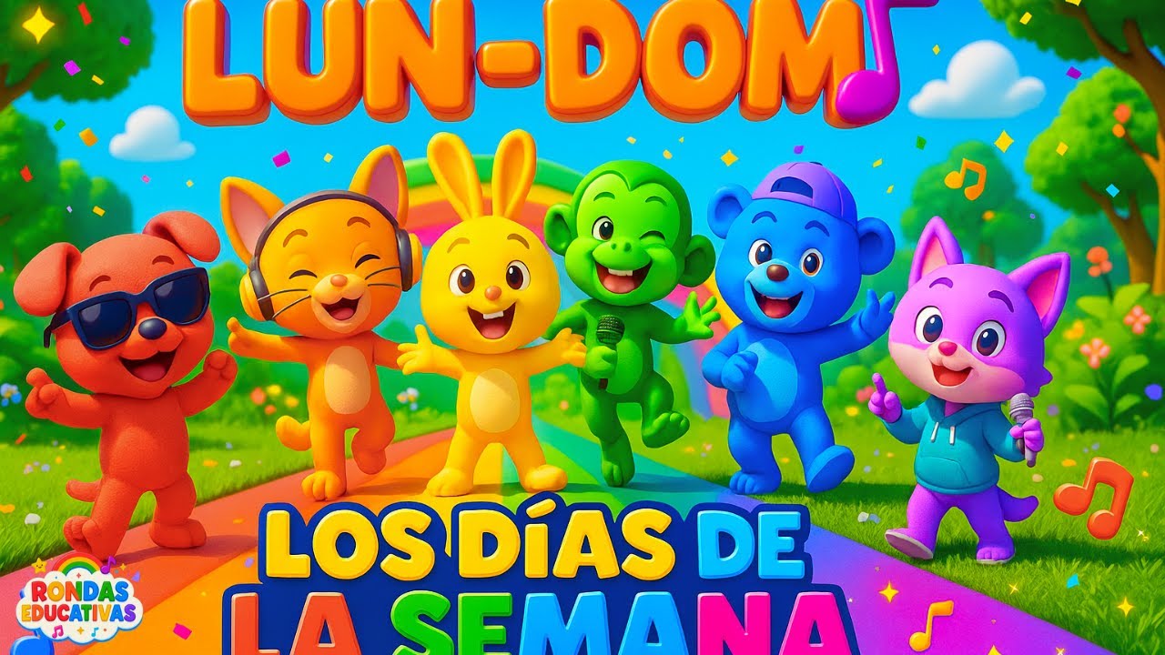Canciones Infantiles LOS DÍAS de la SEMANA Rondas Educativas - YouTube