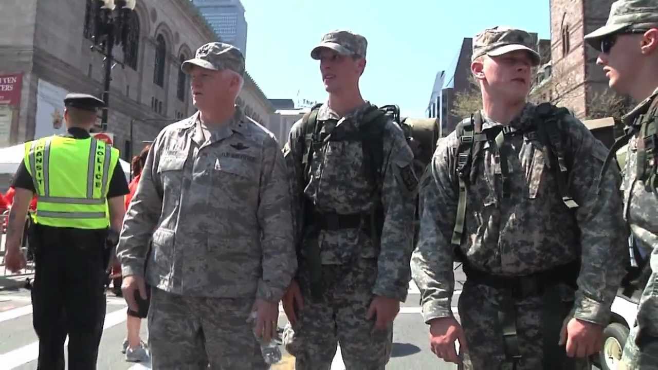 Mass. National Guard Supports 2012 Boston Marathon - YouTube