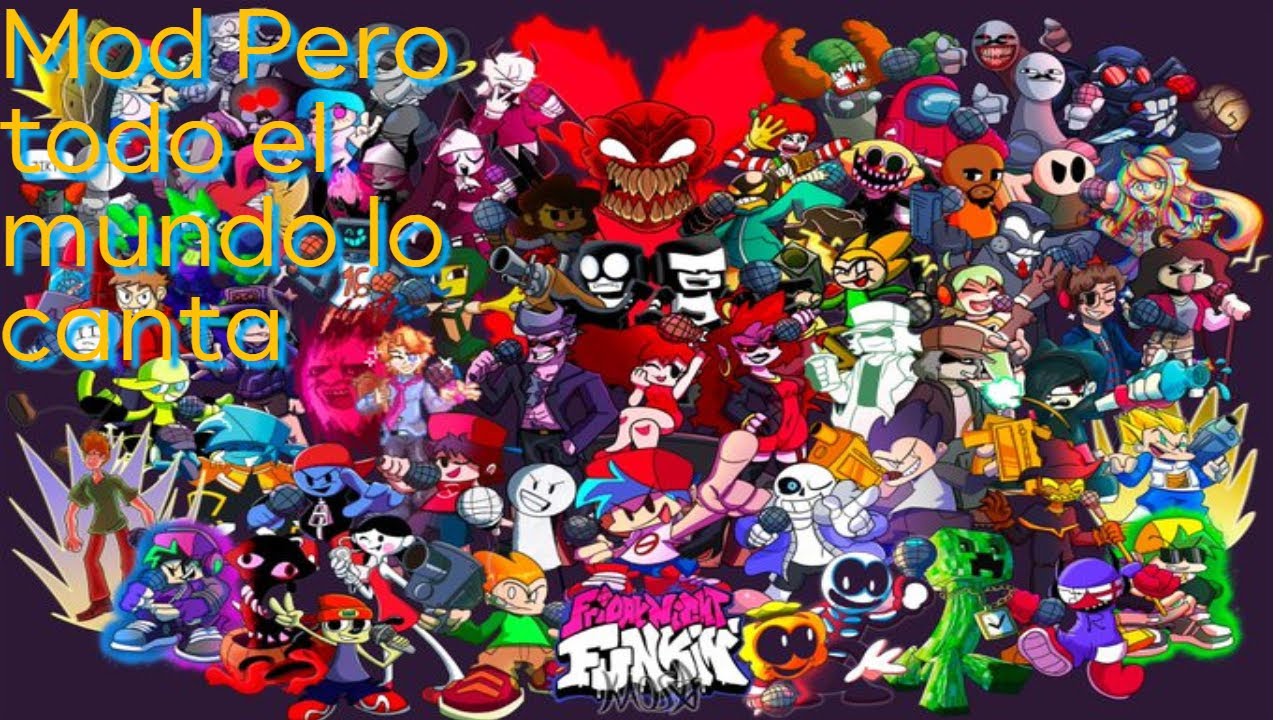 FNF pero todo el mundo lo canta Mod - YouTube