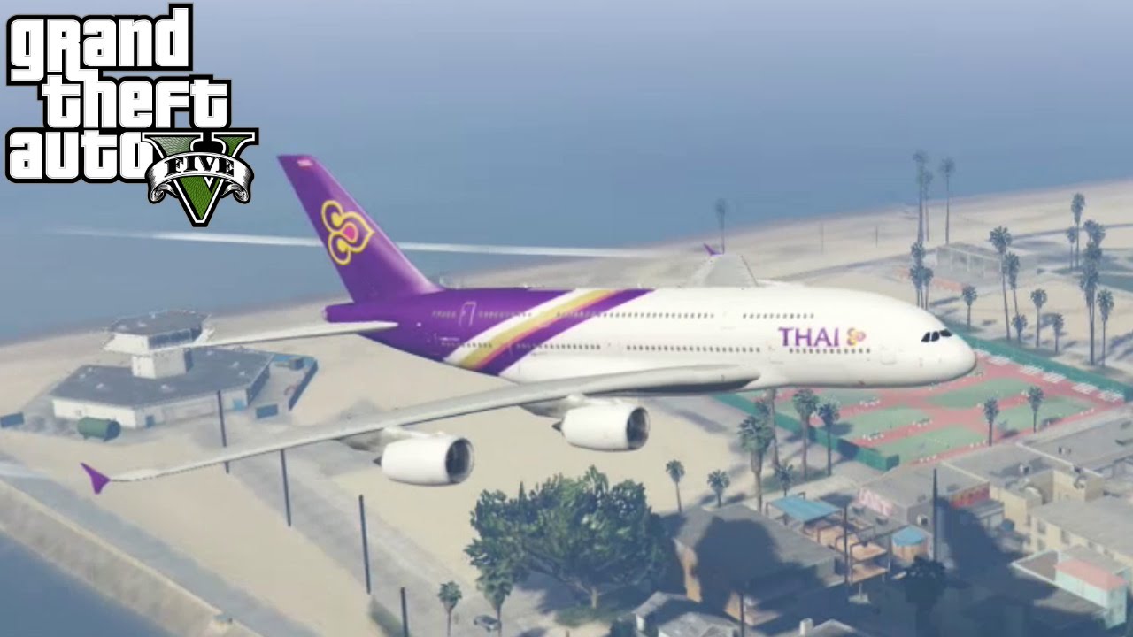 GTA 5 MODS | Airbus A380 | Un avion Gigantesco - YouTube