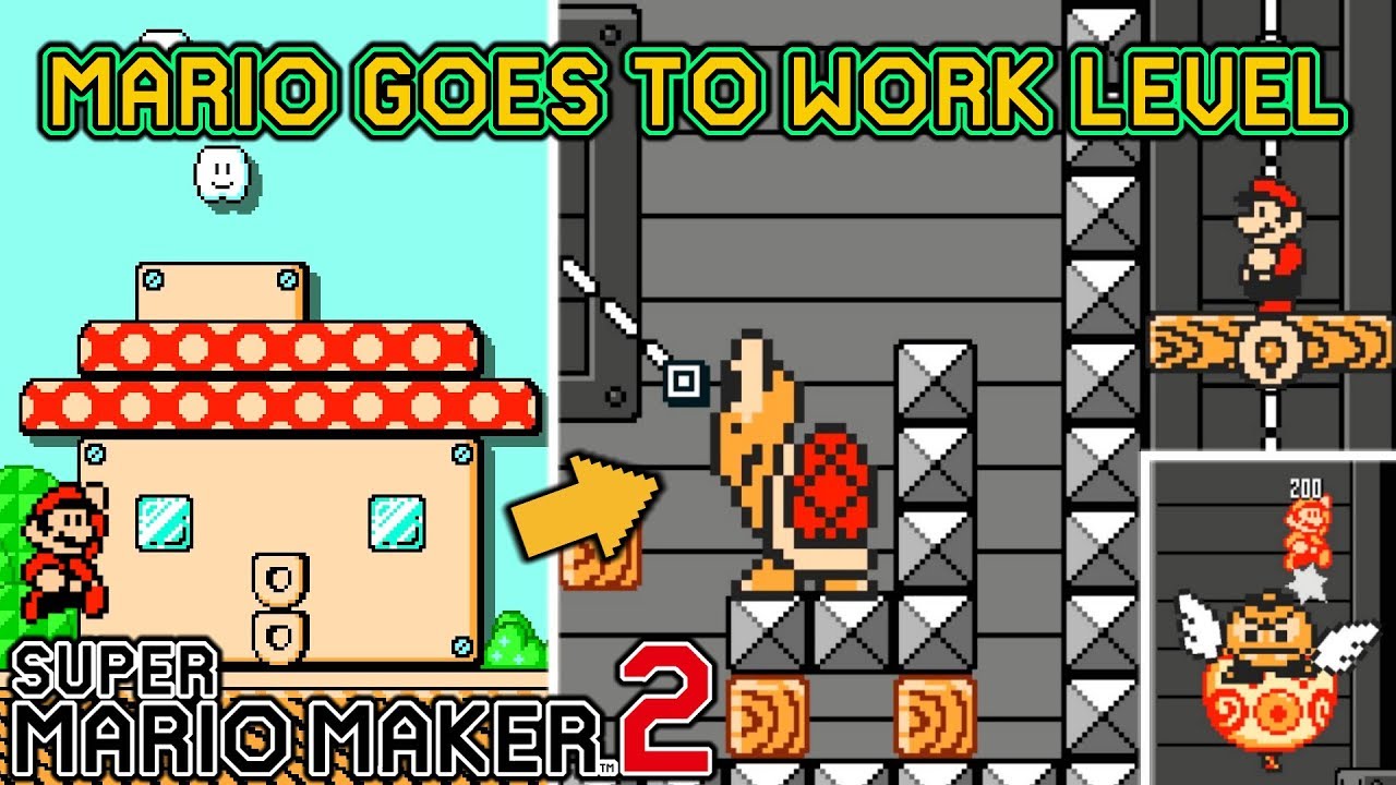 Super Mario Maker 2 - Amazing "MARIO GOES TO WORK" Level - YouTube
