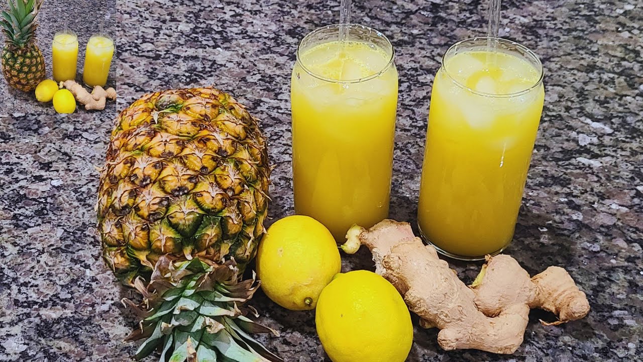 Healthy Juicing Recipe To Boost Immune System// Pinapple, Lemon and ...