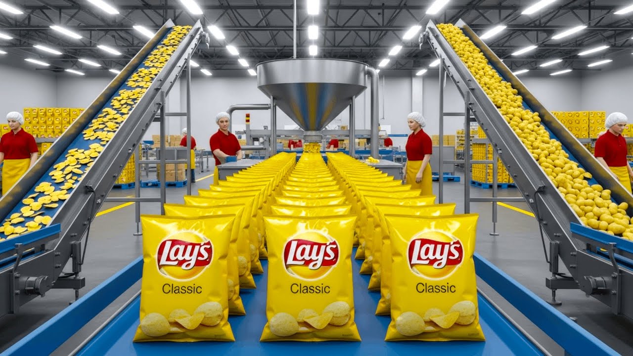 How Lay's Potato Chips Are Made In Factory - YouTube