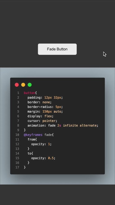 Creating Fade Outin Button By Using Html And Css Html5 Css3 Tutorial Coding Button