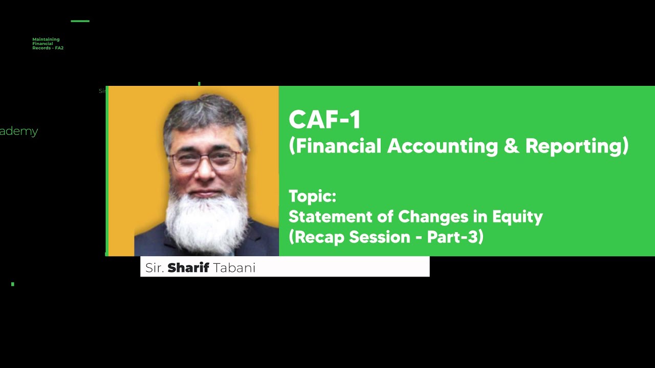 Learn CA CAF-1-Statement of Changes in Equity-Practice Session-Part-3 ...