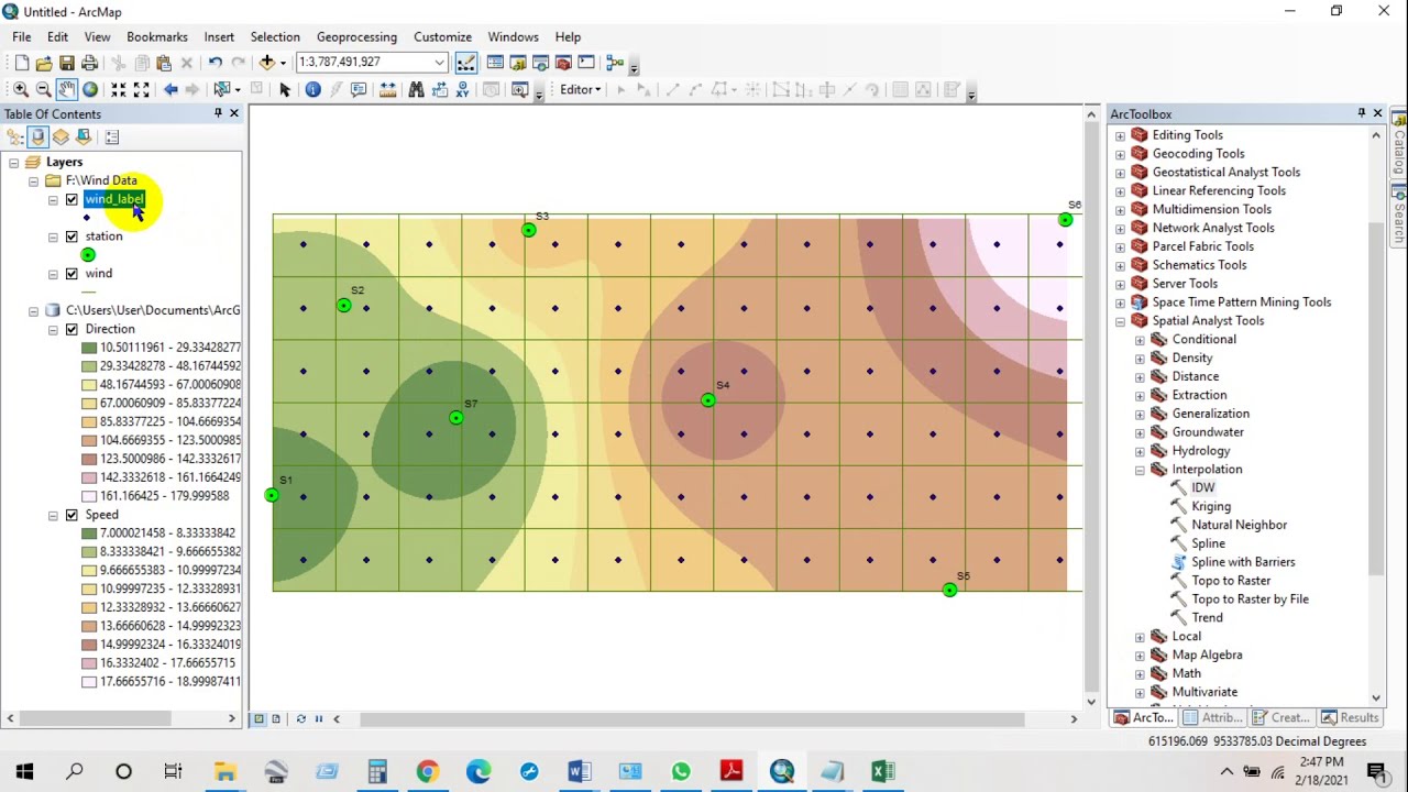 Wind speed and wind direction Map in ArcGIS - YouTube
