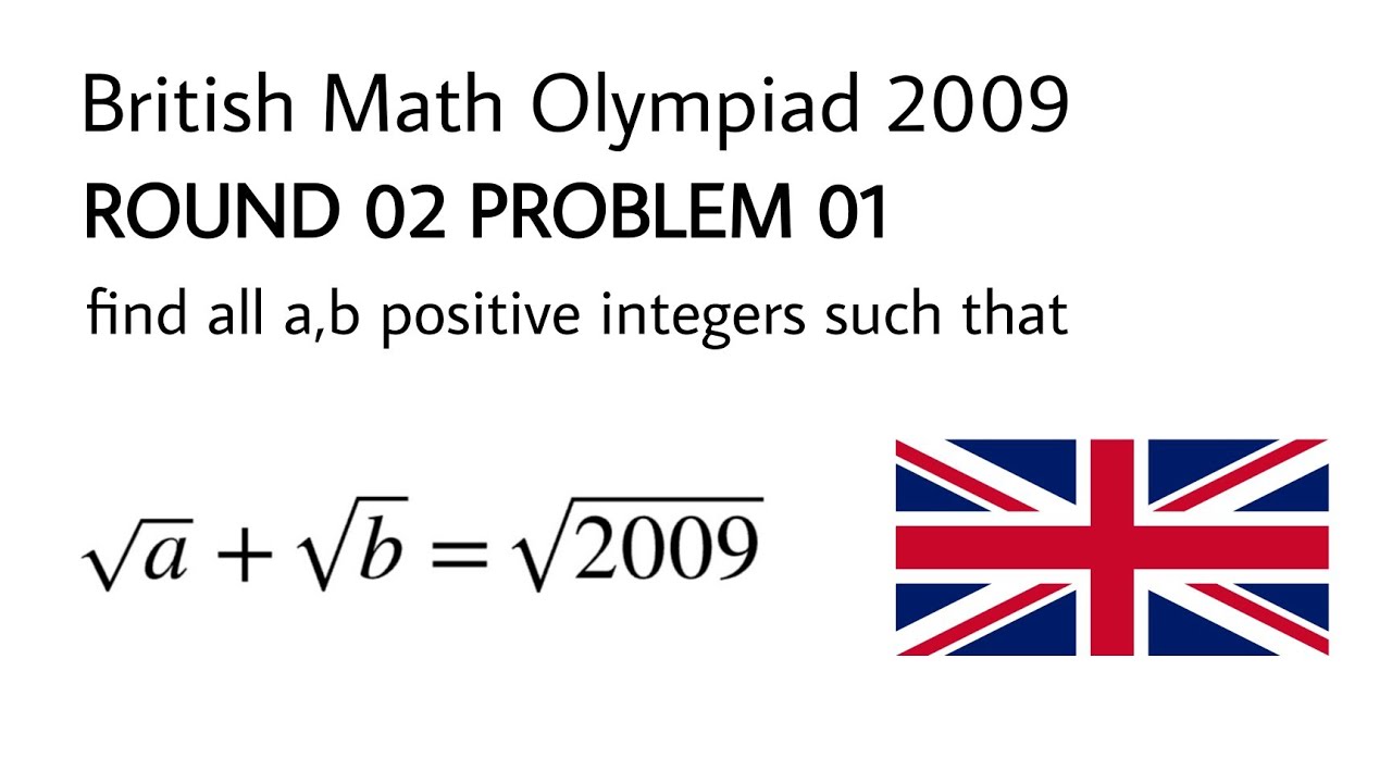 British Math Olympiad 2009 | ROUND 02 PROBLEM 01 - YouTube