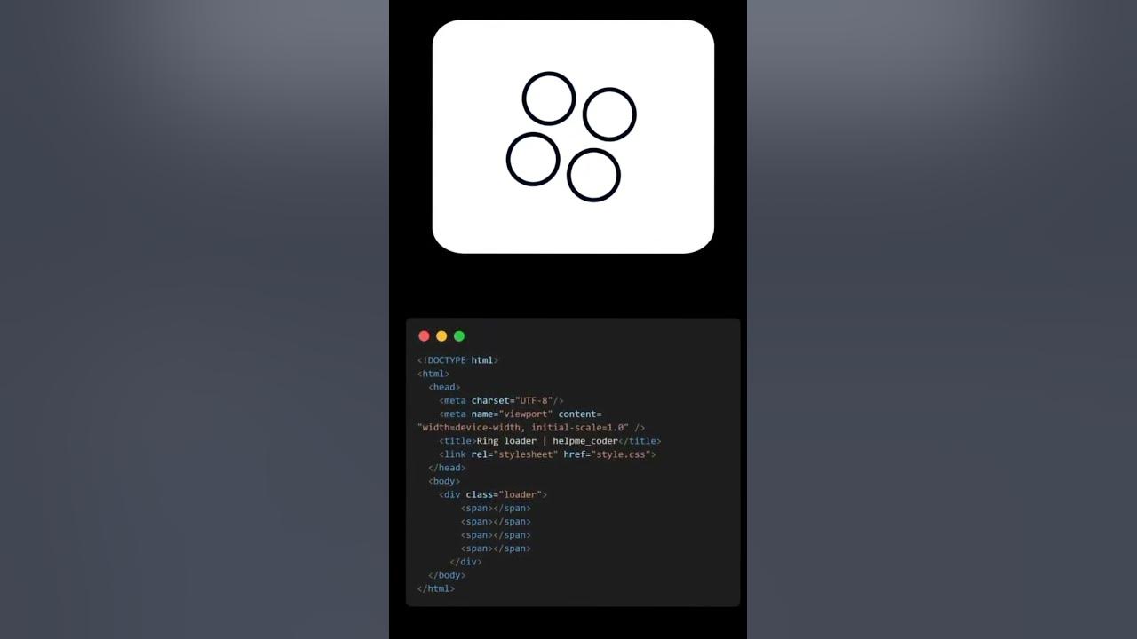 How To Create Loader In Html And Css Htmlcss Webdesign Foryou