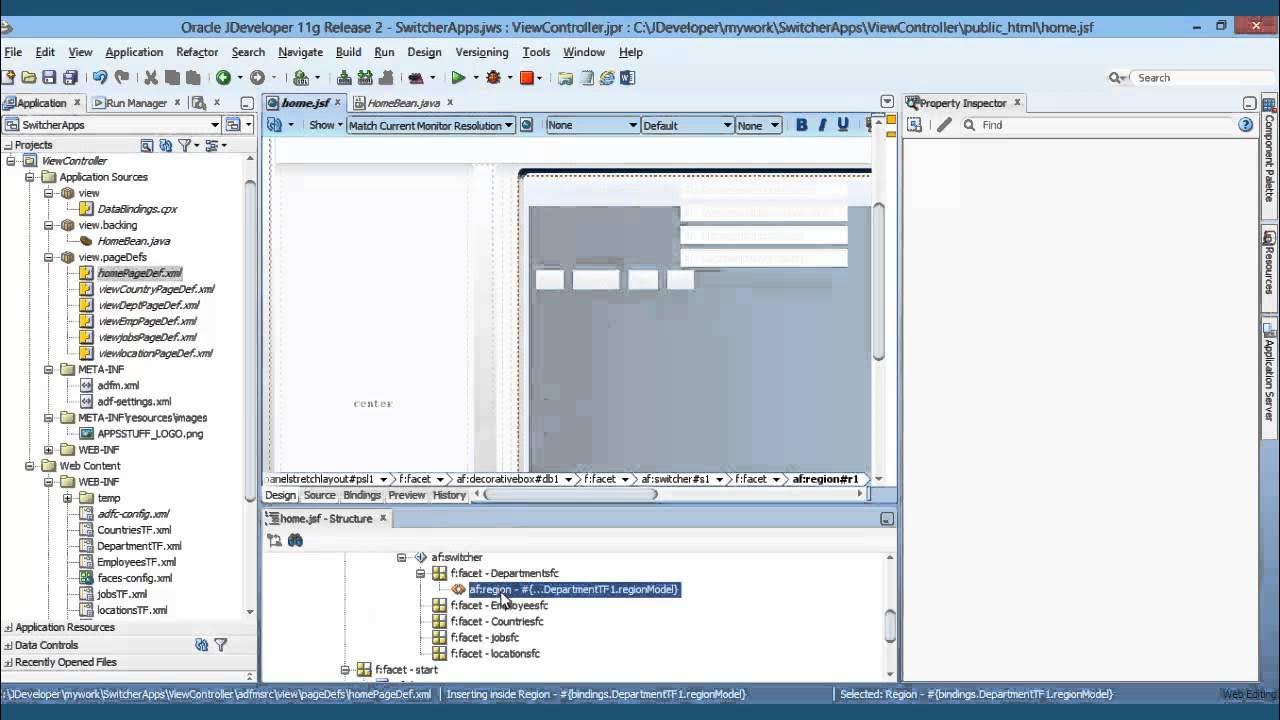 ADF- create Dynamic page using Switcher - YouTube