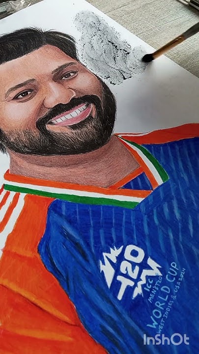 Rohit Sharma Colour pencil artwork final work ️ #drawing #art # ...