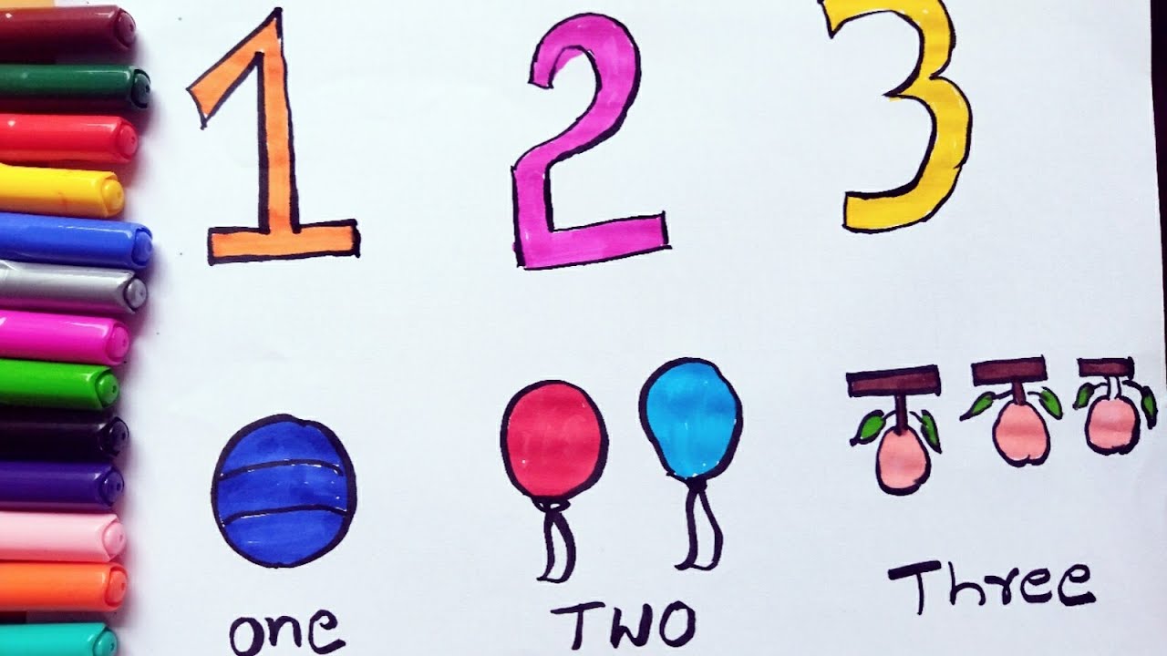 123 learning for kids,counting numbers,write and read123 numbers ...