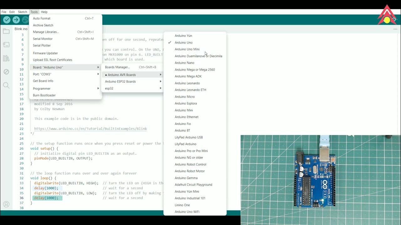 How To Upload A Program In Arduino Blinking Led Tamil Tutorial Barola Technologies Arduino